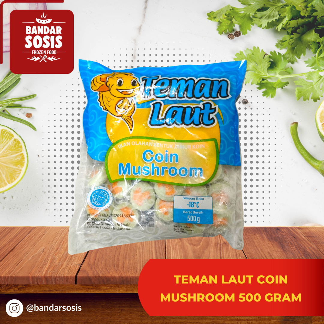TEMAN LAUT COIN MUSHROOM 500 GRAM - Bandar Sosis